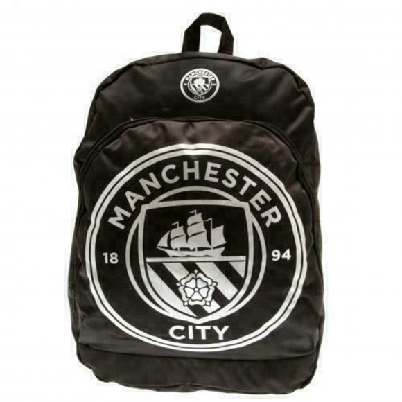 Manchester City FC | Bags | Manchester City Black Silver Backpack ...
